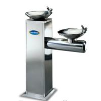 China Eco - Friendly Stainless Steel Drinking Fountain With 2 Round Basin factory