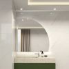 china High Definition Bathroom Mirror With Lights Mildew Proof Half Moon Backlit