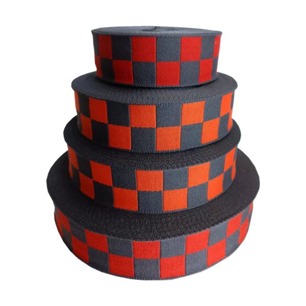 Quality Double Sided Recycled Polyester Webbing 30mm Jacquard Sofa Elastic Webbing for sale