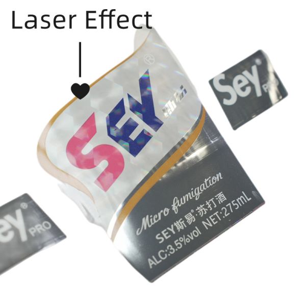 Quality Offset Printing Beverage Bottle Label Alcohol Clear Label Stickers Custom for sale