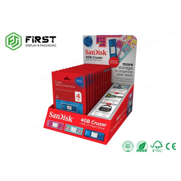 Quality Customized CMYK Printed PDQ Display Recyclable Paper Cardboard Counter Display for sale