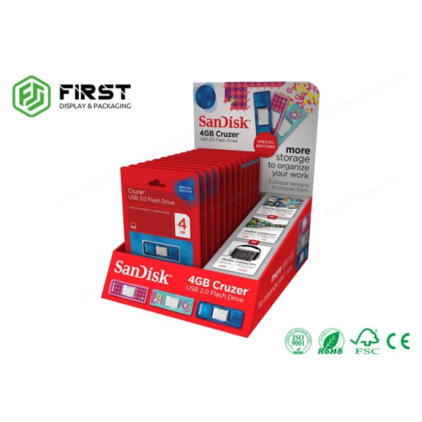 Quality Customized CMYK Printed PDQ Display Recyclable Paper Cardboard Counter Display Stand for sale