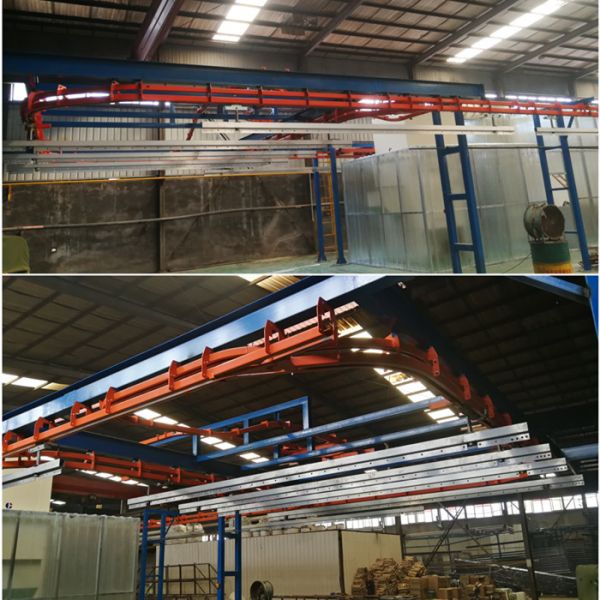 Quality High Efficiency Electrostatic Automatic Powder Coating Plant Line New Condition for sale