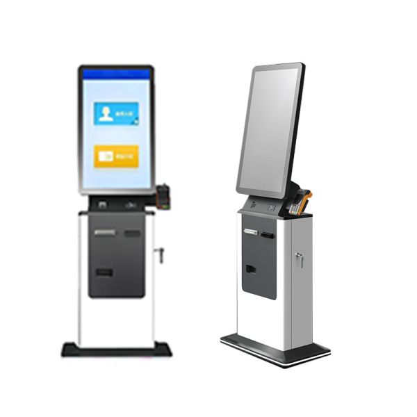 Quality Floor Stand Touch Screen Hotel Automatic Payment Terminal Kiosk Cash Check in Self Service Terminal Kiosk for sale
