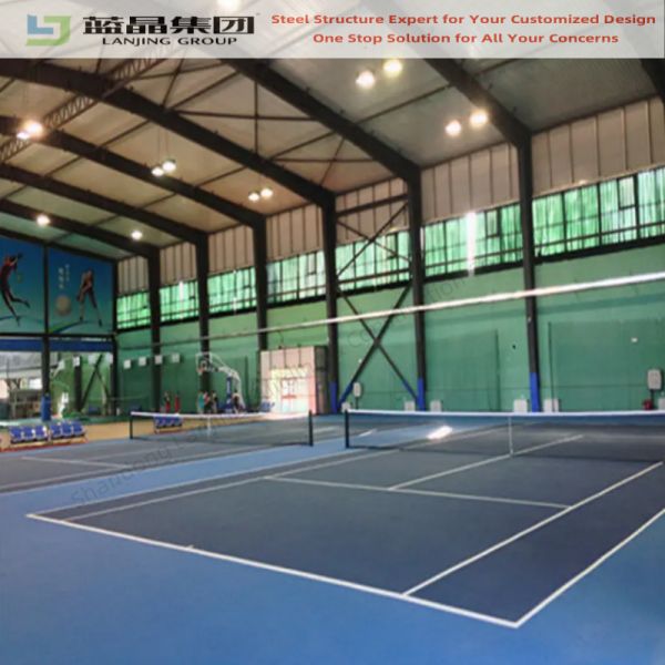 Quality Prefab Large Space Commercial Sport Hall Warehouse Steel Structure Building Workshop Plant Storage Warehouse Sandwich Panel for sale