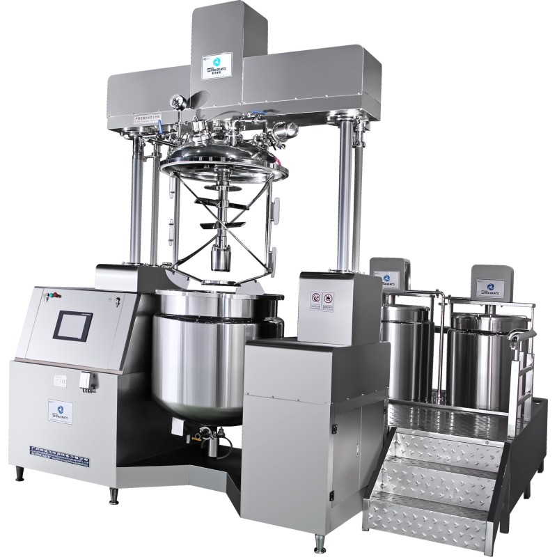 Quality vacuum emulsifying mixer equipped with advanced mixing system for uniform particle size distribution in creams and lotions for sale
