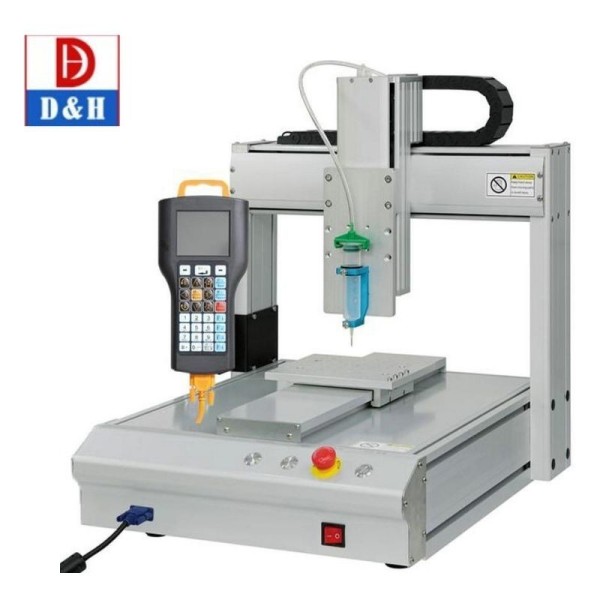 Quality 3 axis automatic desktop dispenser liquid syringe glue dispensing robot portable for sale