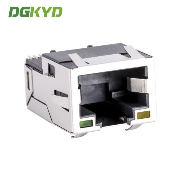 Quality SIngle Port Tab Up Gold Plate RJ45 Ethernet Connector SMD Cat6 Cable Rj45 Extra for sale