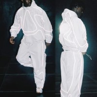 Quality Custom Oversize Sportwear Reflective Windbreaker Men's Sweatsuit Streetwear for sale