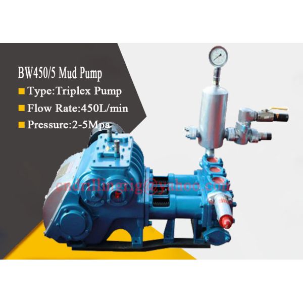 Quality Borehole Drilling Triplex Piston Mud Pump with 3 Bore and 4 Gear Speed for sale