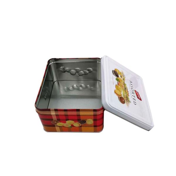 Quality Large Cookie Tins with Lids Wholesale Tin Cookie Boxes Custom Rectangular Tin for sale