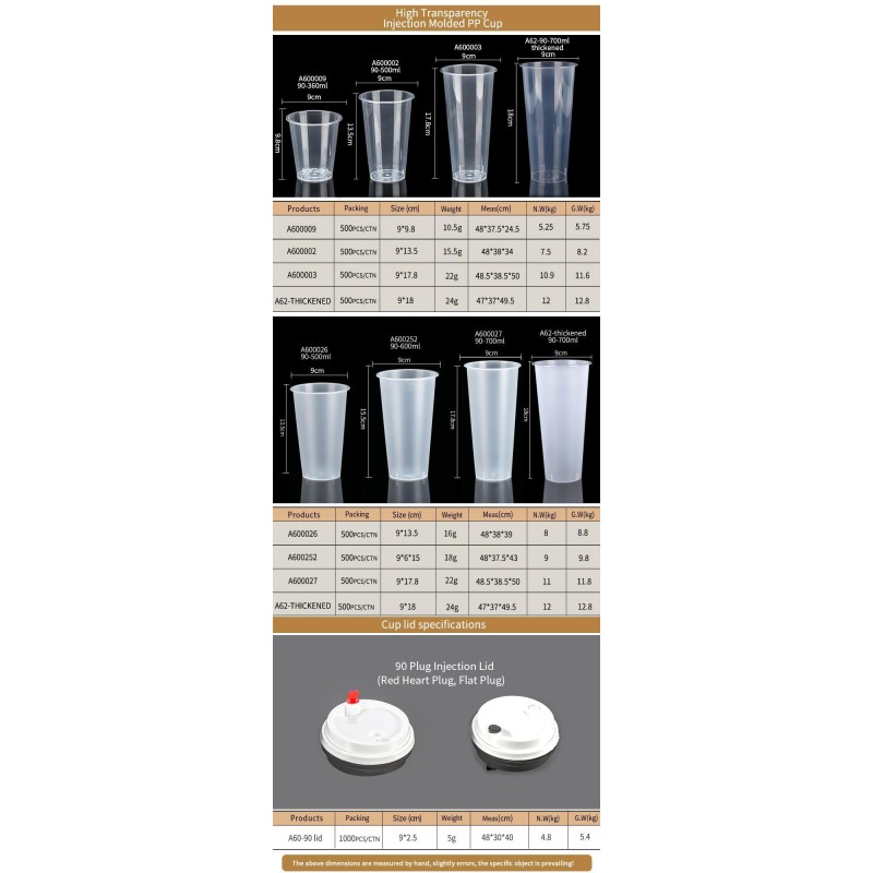 Customized Plastic PP Cup Disposable Plastic Cold Coffee Cups with Custom Logo