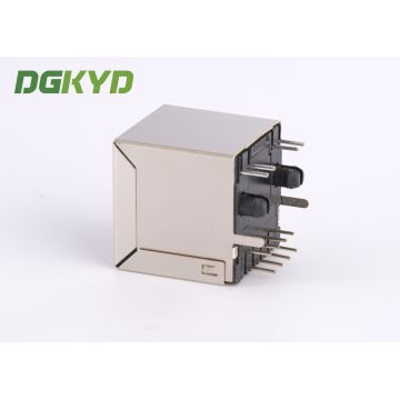 Quality Customized 16.10mm height 180 degree vertical entry RJ45 pcb jack ethernet for sale