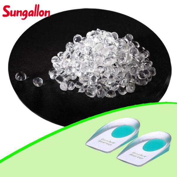 Quality OEM Clear TPR Material TPE Elastomer Material Waterproof  Used for Soft Insoles Foot Care Products for sale