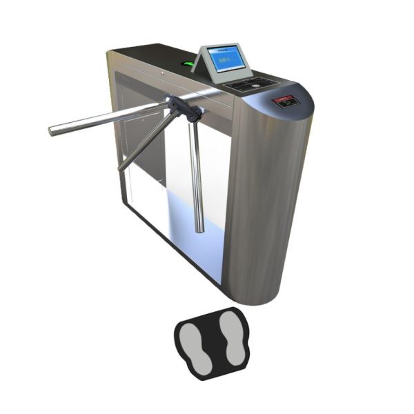 Quality ESD Tripod Turnstile Access Control System With Foot Pedal & 8 Inch Computer ESD for sale