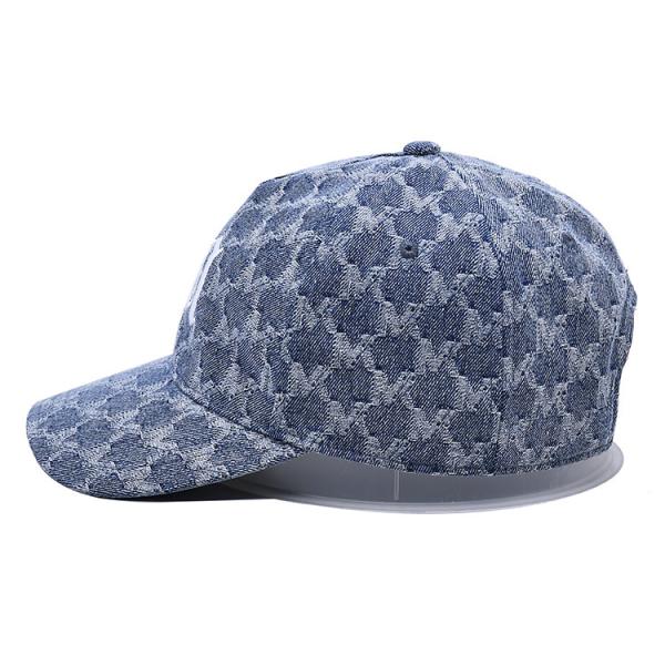 Quality 4 Eyelet Washed Cotton Denim Baseball Cap With Embroidered Logo for sale