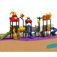 Quality Multilane Kids Plastic Playground Equipment EU Standard Anticrack for sale