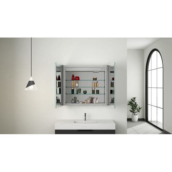 Quality Smart Makeup Bathroom Cabinet With Led Lights With Jewelry Storage for sale