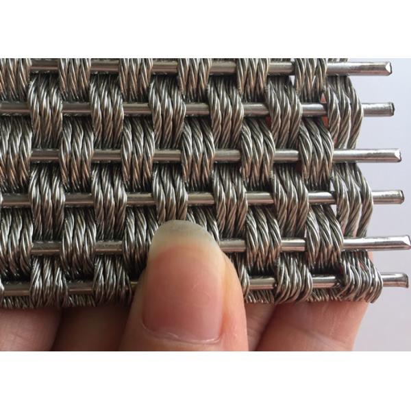 Quality Crimped 5.5mm Decorative Architectural Woven Wire Mesh Anti Corrosion for sale