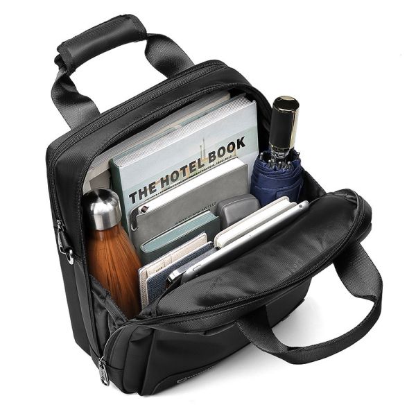 Quality A4 Document Men'S Business Briefcase Bag Scratch Resistant 27cm Length for sale
