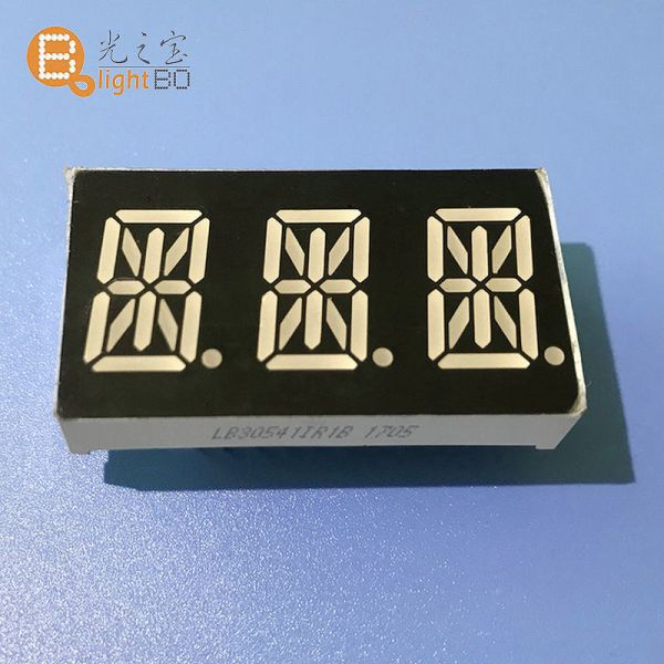 Quality Triple Digit 14 Segment LED Display Common Cathode Red For Instrument Panel for sale