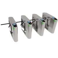 Quality Brushless DC Motor Turnstile Gate With Card Reader Semi Automatic Barrier 220V for sale