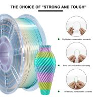 Quality Toughness Enhanced Rainbow Filament For 3d Printer PLA Plus Silk Mini Color for sale