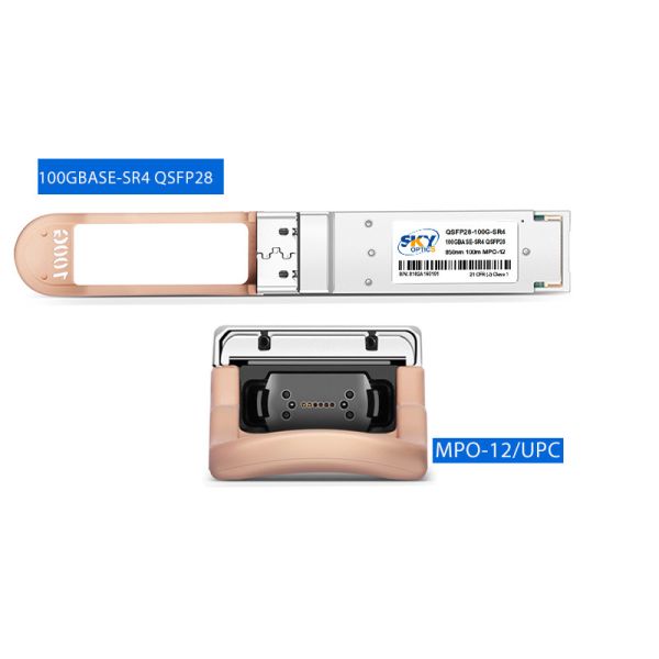 Quality QSFP28 SR4 100G Optical Module 850nm Wavelength -8.4dBm-2.4dBm Transmit Average Power for sale