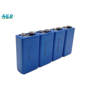 Quality ER9V 1200mAh 9V Lithium Battery , Li SOCl2 Rechargeable 9 Volt Lithium Ion for sale
