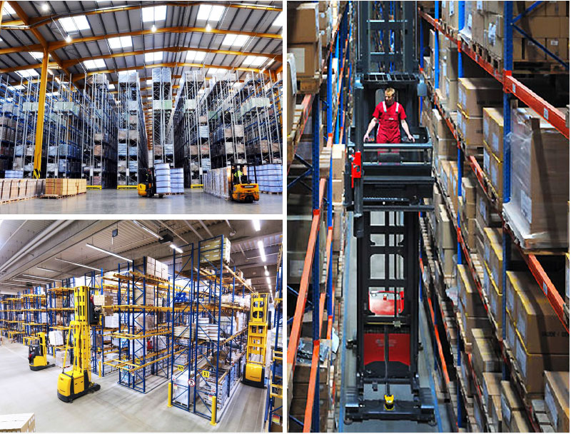 VNA Rack Or Very Narrow Aisle Rack High Density Warehouse Storage Racking