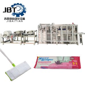 Quality Non Woven Fabric Wet Mop Wipes Machine Disposable Wet Mop Making Machine for sale