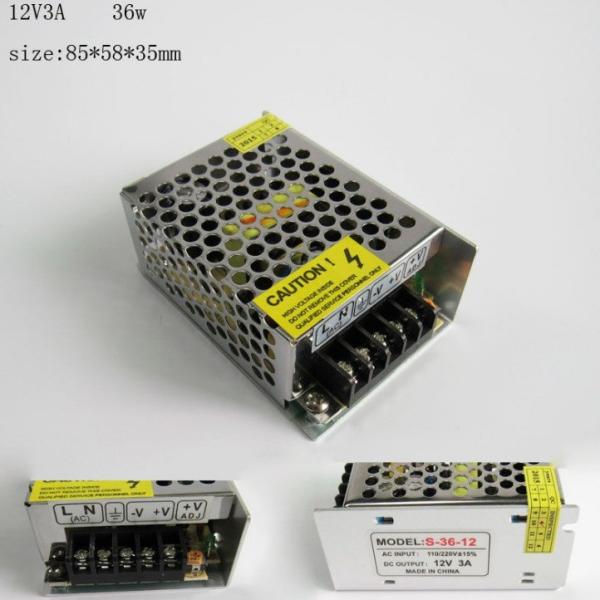 Quality 12v DC 3.2A 3A 36W CCTV Power Supply for Silver Design and Performance for sale