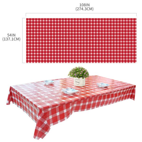 Quality Custom 54"x108" LDPE Plastic Disposable Table Cloths for sale