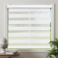 Quality Living Room Motorized Zebra Blind with Dust Proof Function and Exterior Grey for sale