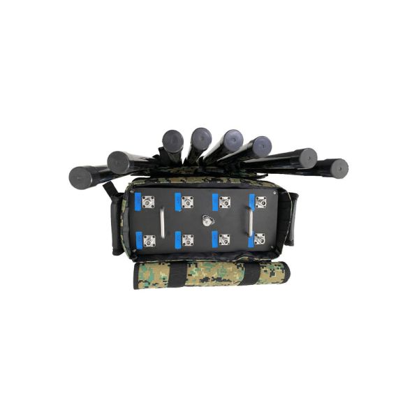 Quality 1.5KM 2500M Backpack Drone Jammer FPV RF Amplifier Anti UAV Signal GPS Jamming for sale