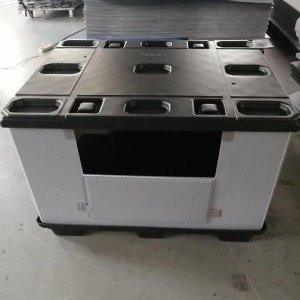 Quality Customized Plastic Pallet Box 300kg Capacity PP Hollow Sheet Folding Moving Container for sale