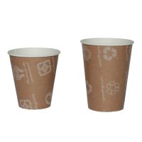 Quality 12 Oz Custom Disposable Coffee Cups Water Based Compostable Plastic Free for sale
