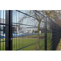 Quality OEM 3D Triangle V Mesh Fencing Panels Powder Coated Gray Color for sale