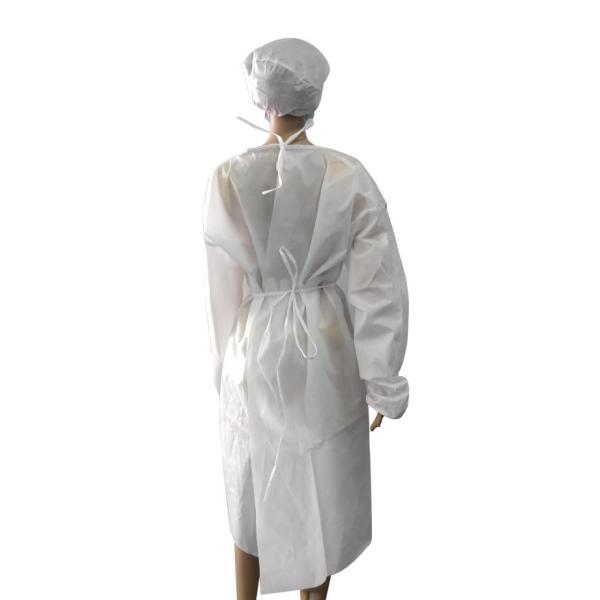 Quality 120x140cm SMS Disposable Protective Isolation Gown for sale