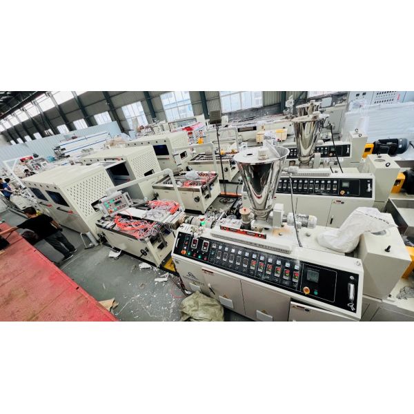Quality 110kw 50-200mm Plastic Extrusion Panel Wall Ceiling Production Line PVC Panel for sale
