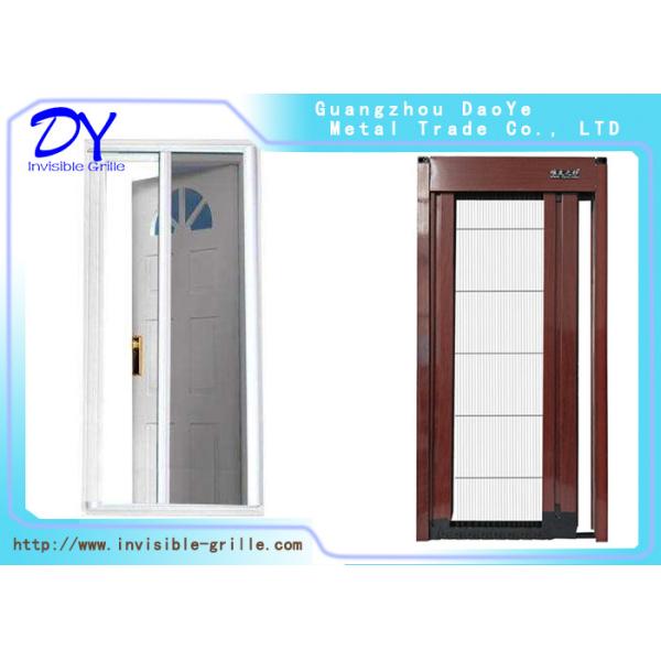 Quality Heat Insulation Single Mosquito Retractable Invisible Screen Door for sale
