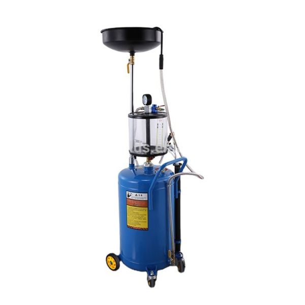 Quality Automotive Tools Car Valve Oil Drain Collecting Machine with 80L Capacity and Red Color for sale