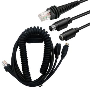 Quality PS2 KWB Keyboard Barcode Scanner Cord Spiral 3m 5m For Honeywell 1400G 1500G for sale
