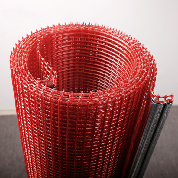 Quality Red Color Lightweight Tensioned Hook Polyurethane Screen Mesh with No Blind for for sale