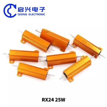Quality RX24 Gold Aluminum Housed Wirewound Power Resistor power resistor dynamic for sale