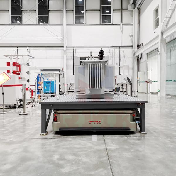 Quality Industrial Raw Material Trackless Transfer Trolley 3 Tons Hydraulic Table Lift Wheels Base 1500mm for sale