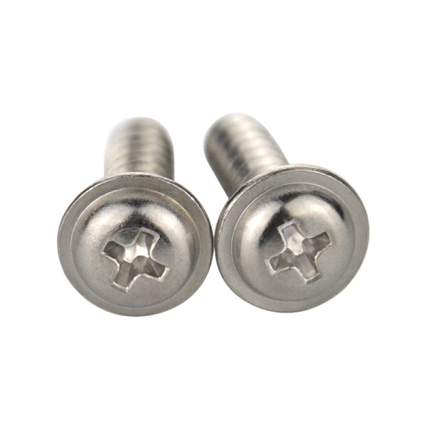 Quality DIN968 Pan with washer attached head cross self tapping screws for sale