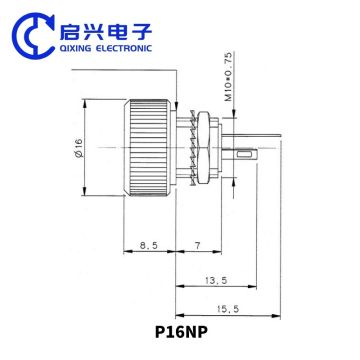 Quality P16 P16NP Single Turn Knob Potentiometer WI1609 Cermet 1W 10% Trimmer Potentiome for sale