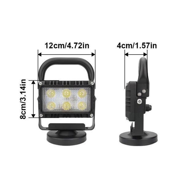 Quality IP67 LED Work Light 18W Work Spot Lights 6000K With Handheld And Cigarette for sale