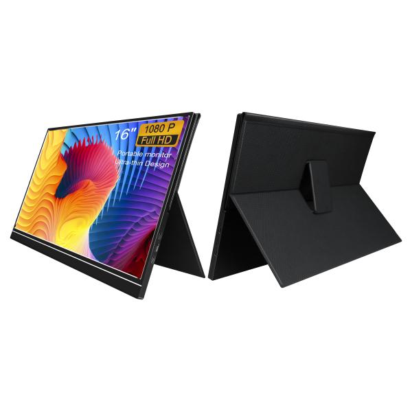 Quality Multiple Language 9mm Thickness Weight 705g 16 Inch Portable Monitor for sale